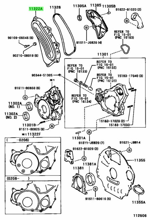 Toyota Landcruiser 1HD-FTE 24V Front Timing Cover 11321-17060 Genuine ...