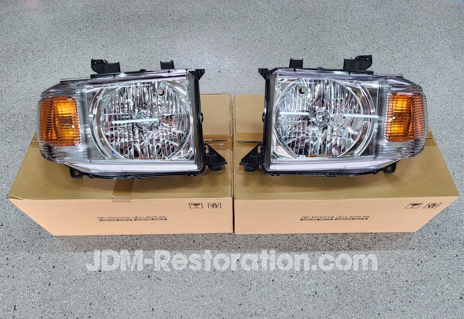Vdj79 Toyota Landcruiser OEM Headlights 1VD-FTV 70 Series – JDM Restoration