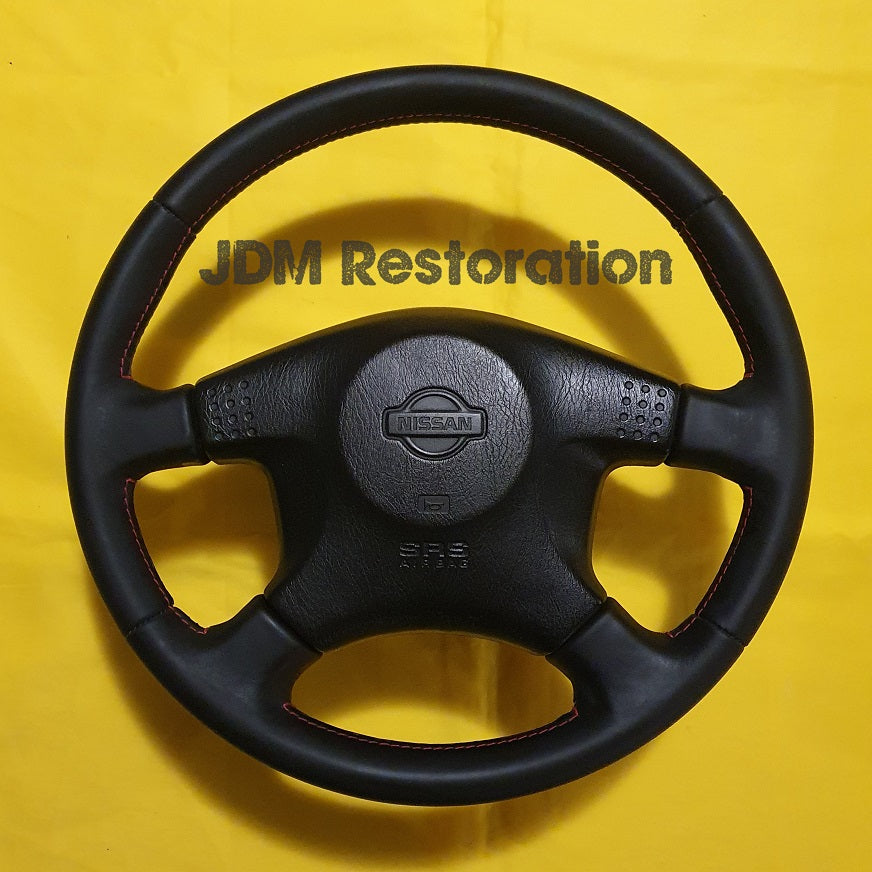 R33 GTR S2 Steering Wheel OEM Style Retrim In Italian Nappa Leather ...